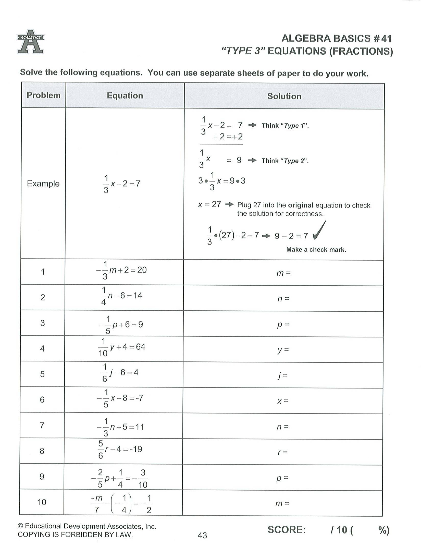 Algebra Products