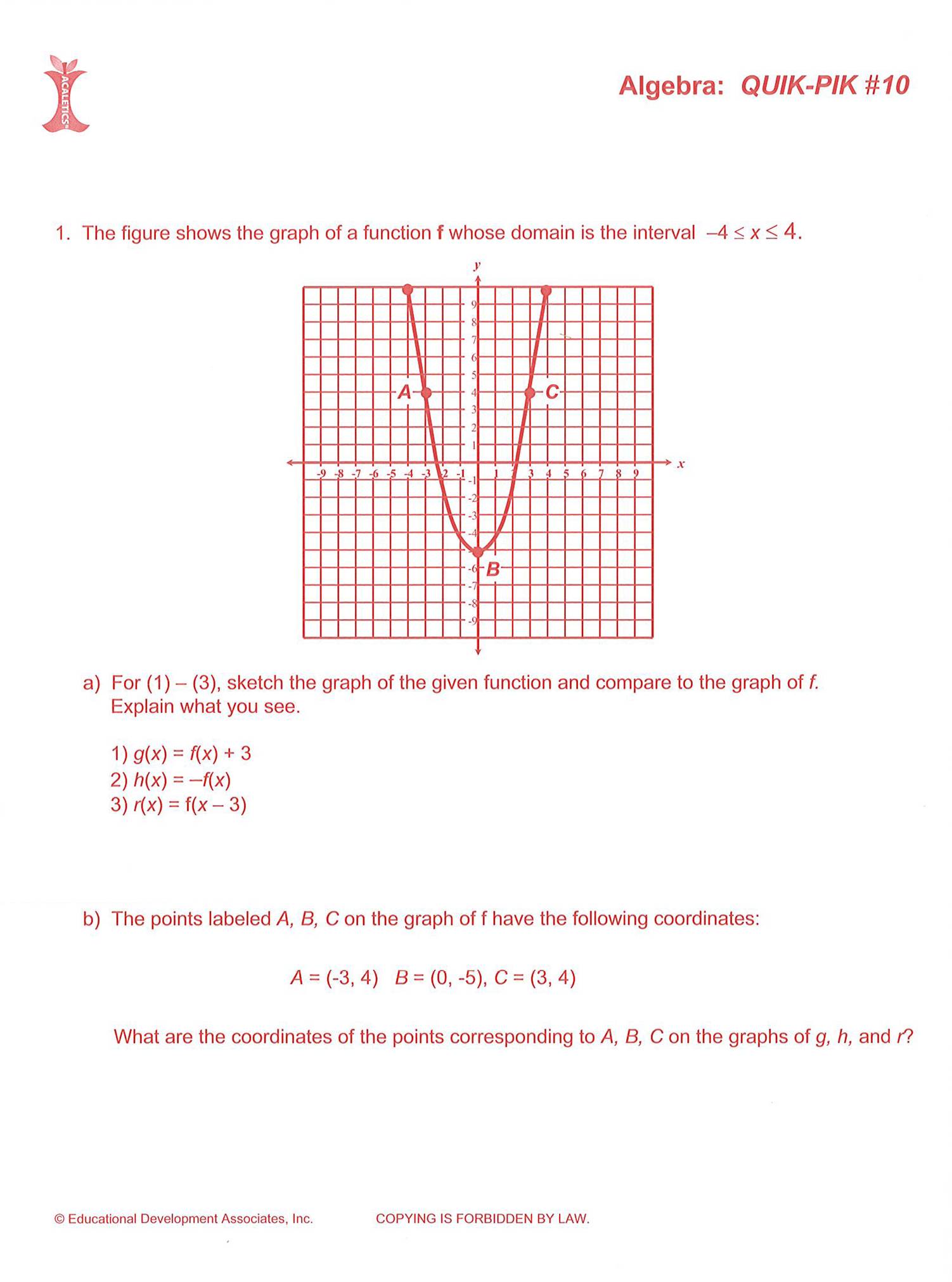 Algebra Products