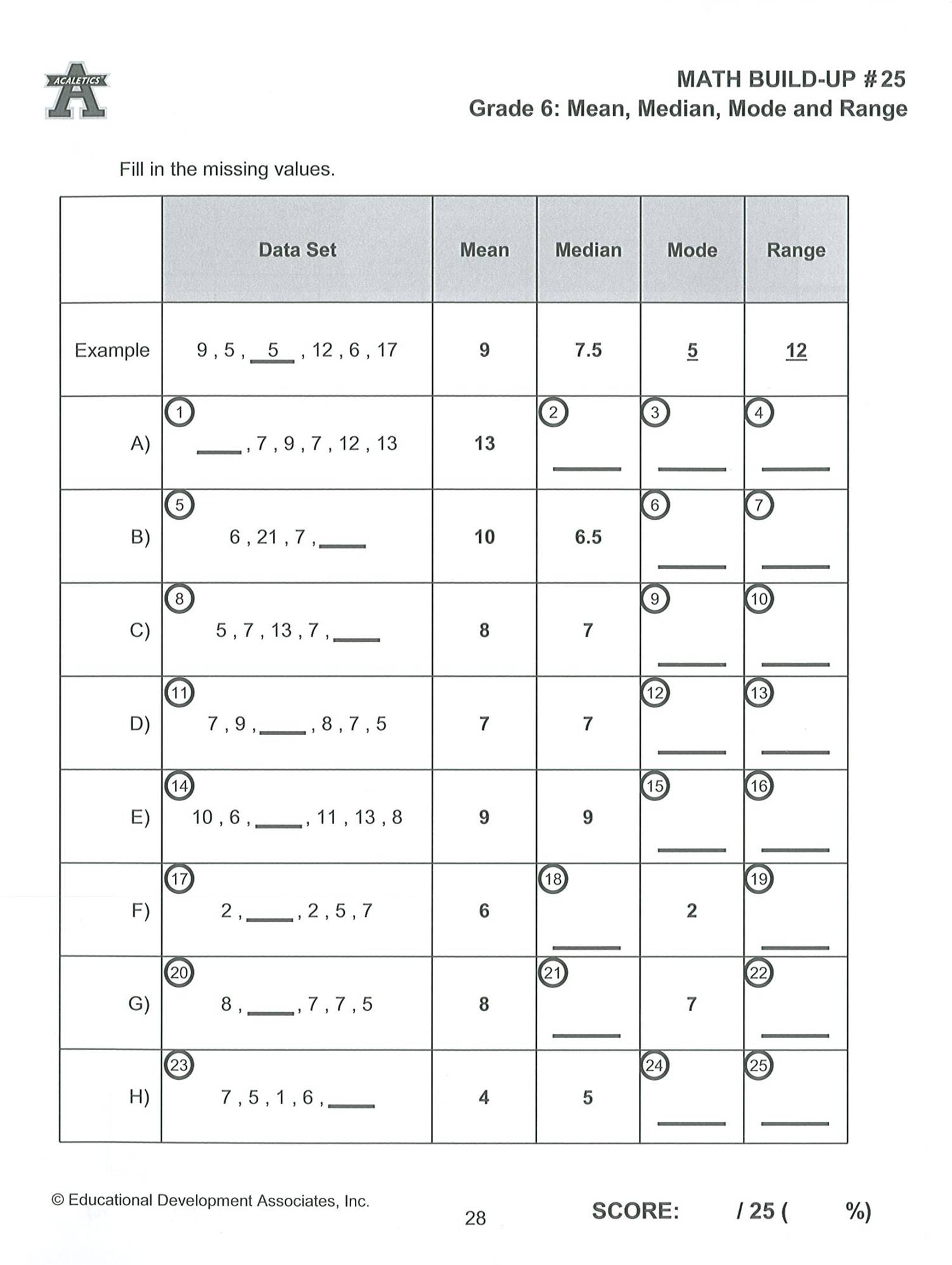 Math Build Up Products