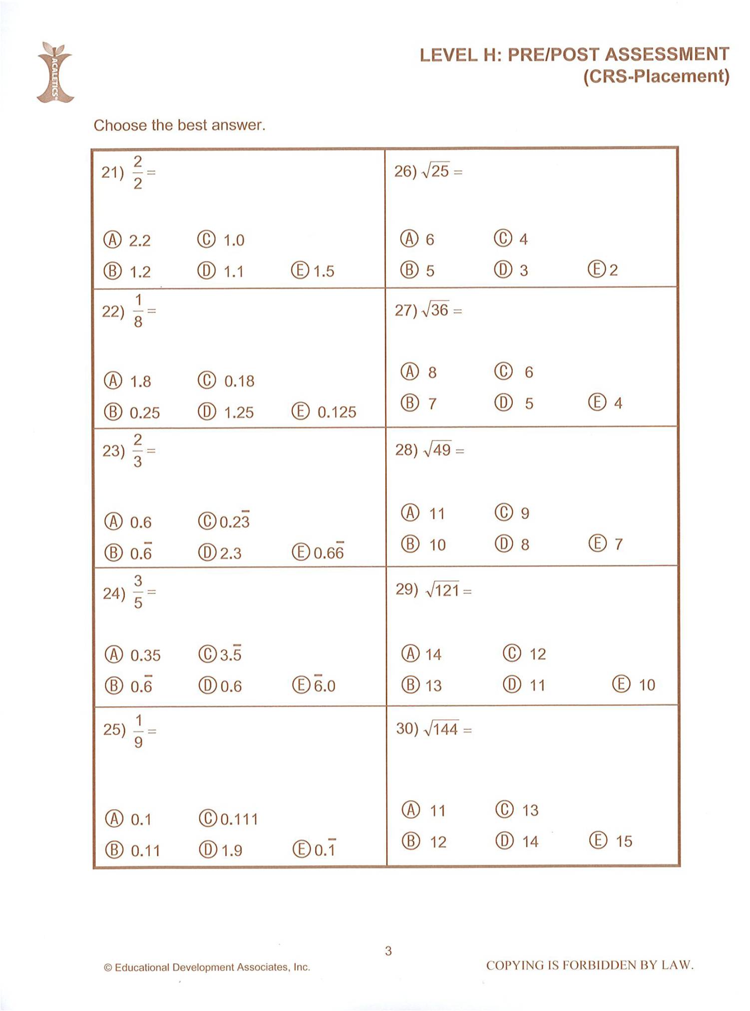Algebra Products